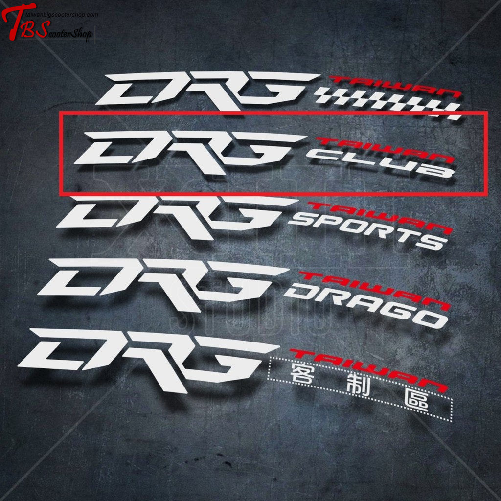 XIII studio DRG TAIWAN CLUB / SPORTS words armrest rear reflective dec ...